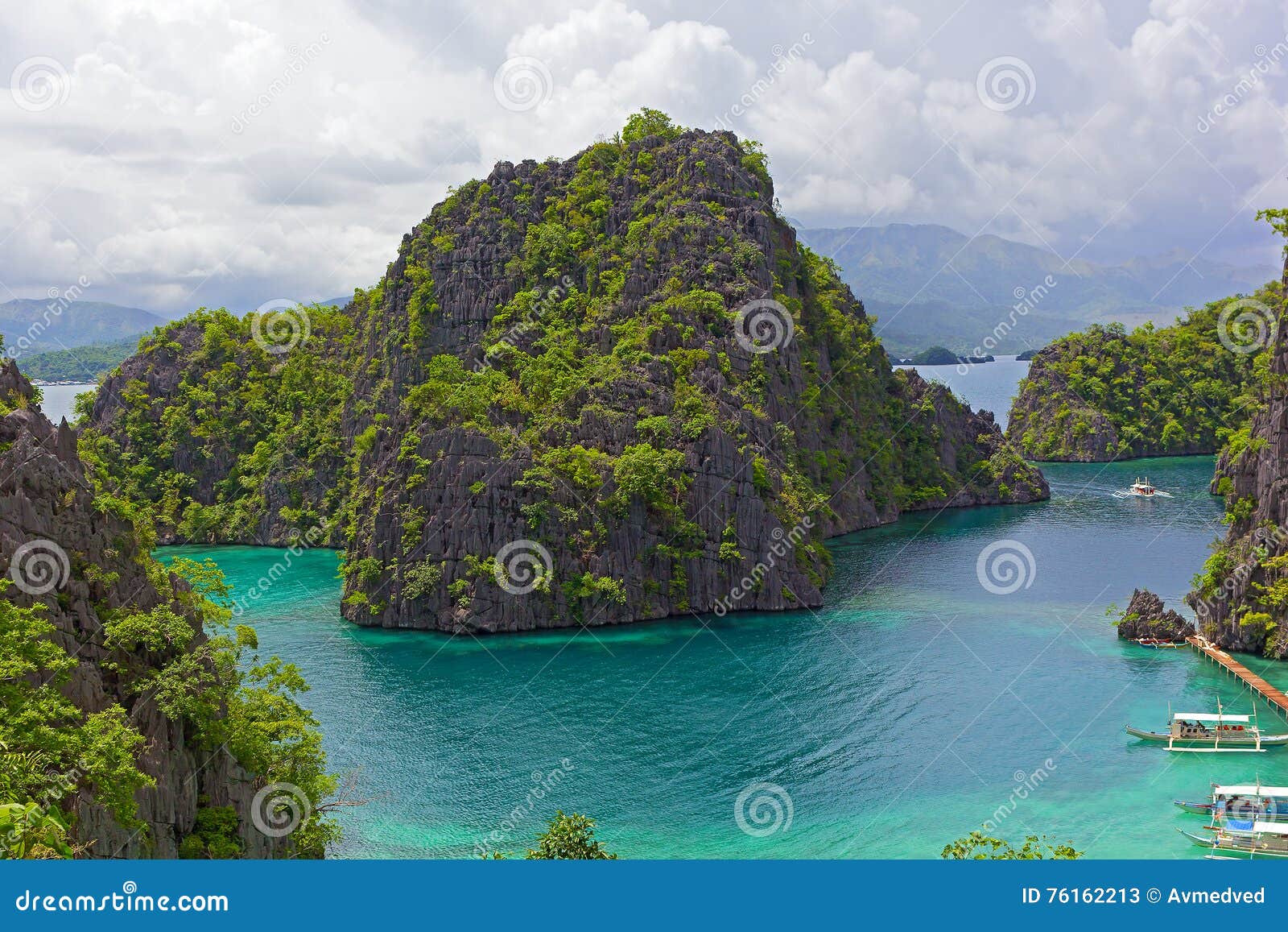 Panorama De La Isla De Coron, Filipinas Imagen de archivo - Imagen de ...