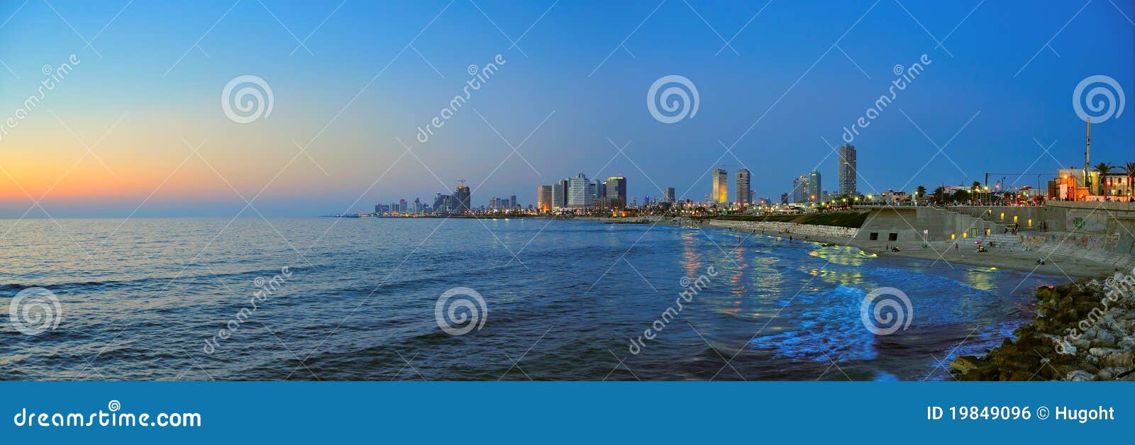 Panorama De La Playa De Tel Aviv, Israel Foto de archivo - Imagen de ...