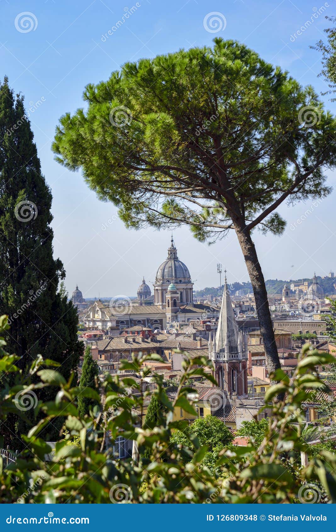 Panorama De Roma De La Terraza De Pincio Foto de archivo - Imagen de ...