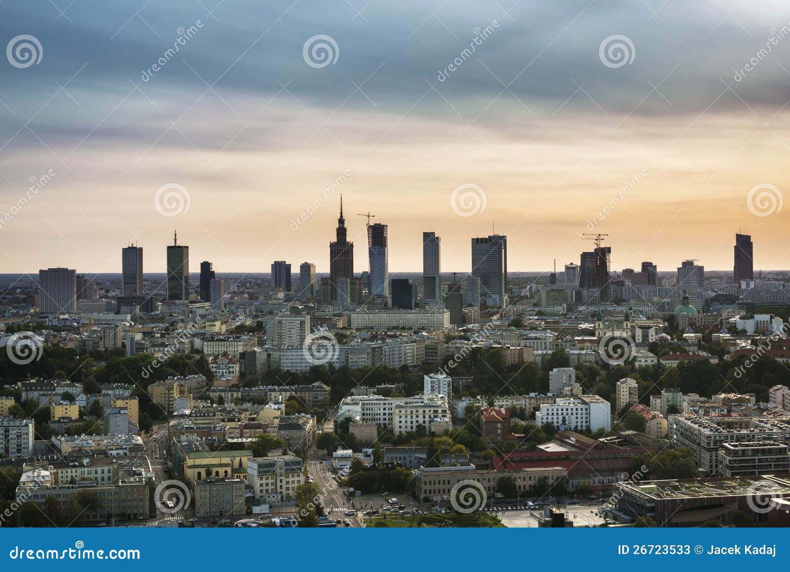 Panorama De Ville De Varsovie, Pologne Image stock - Image du repère ...