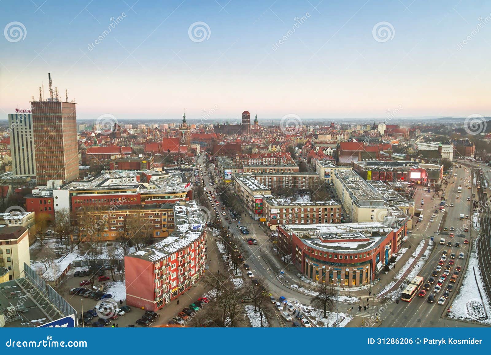Panorama Del Centro De Ciudad De Gdansk En Invierno Foto editorial ...