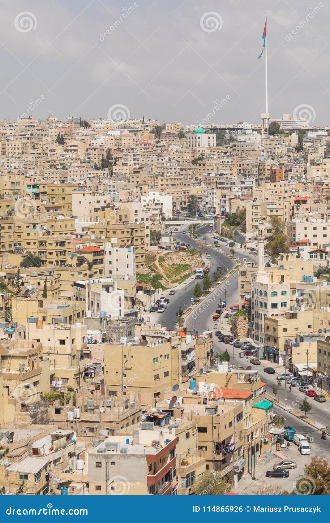 Panorama Der Stadt Von Amman, Jordanien Stockfoto - Bild von asiatisch ...