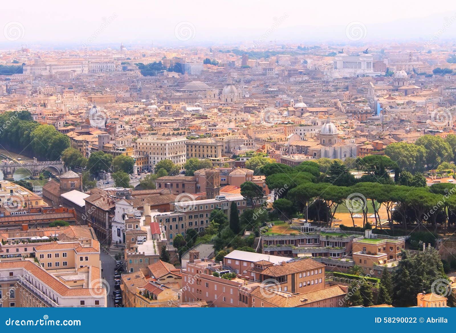 Panorama di Roma stock photo. Image of attractions, facade - 58290022