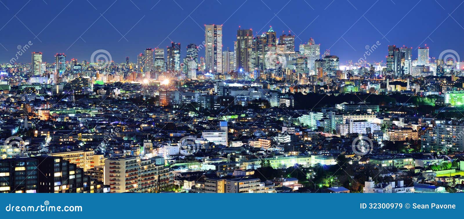 Panorama di Tokyo immagine stock. Immagine di città, limiti - 32300979