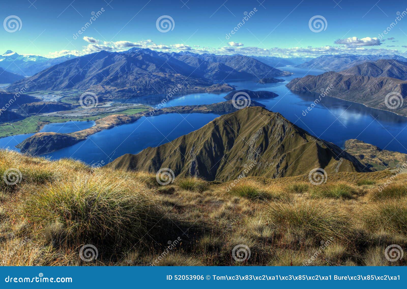Panorama Di Wanaka Del Lago Fotografia Stock - Immagine di ascensione ...