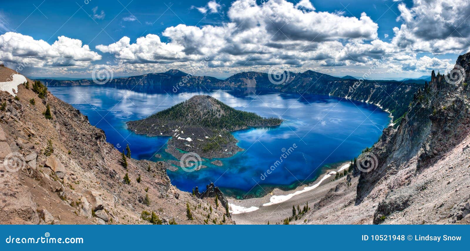 Panorama do lago crater foto de stock. Imagem de pico - 10521948
