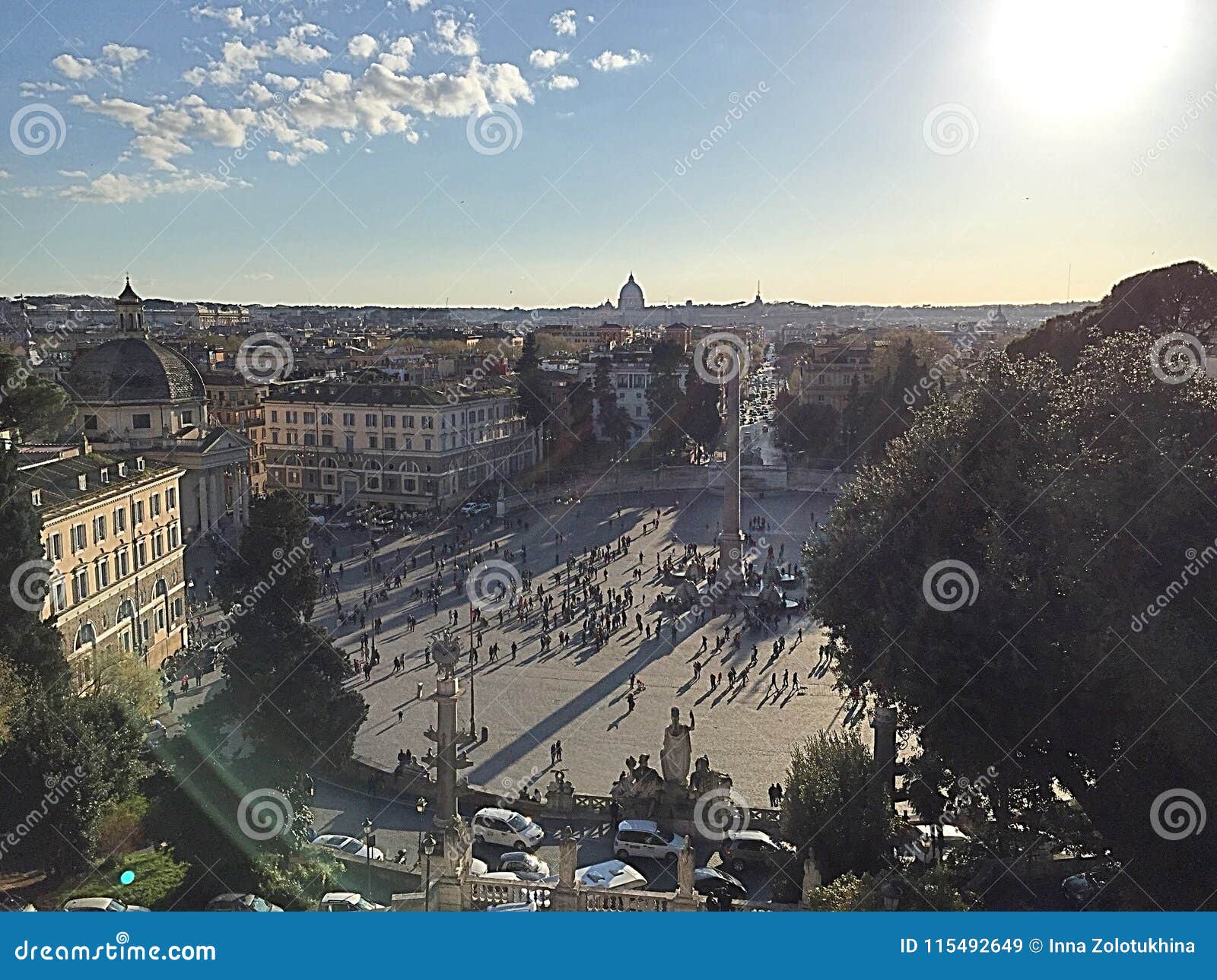 Panorama Do Monte Romano Pincio Imagem de Stock - Imagem de monte ...