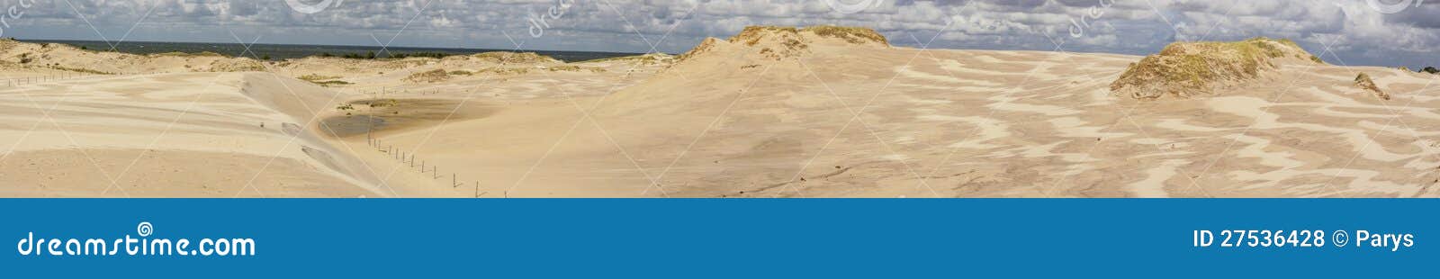 Panorama of dunes - Leba. stock photo. Image of landmark - 27536428