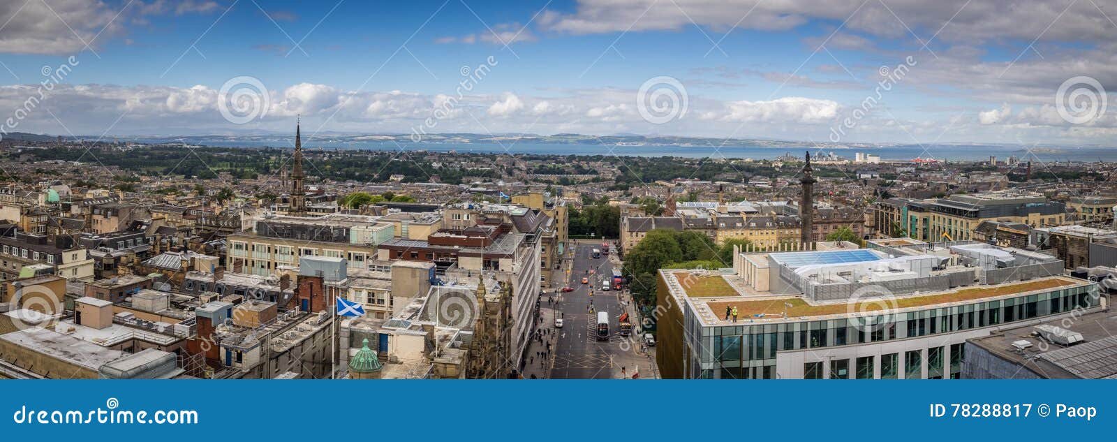 Panorama of Edinburgh editorial photography. Image of centre - 78288817