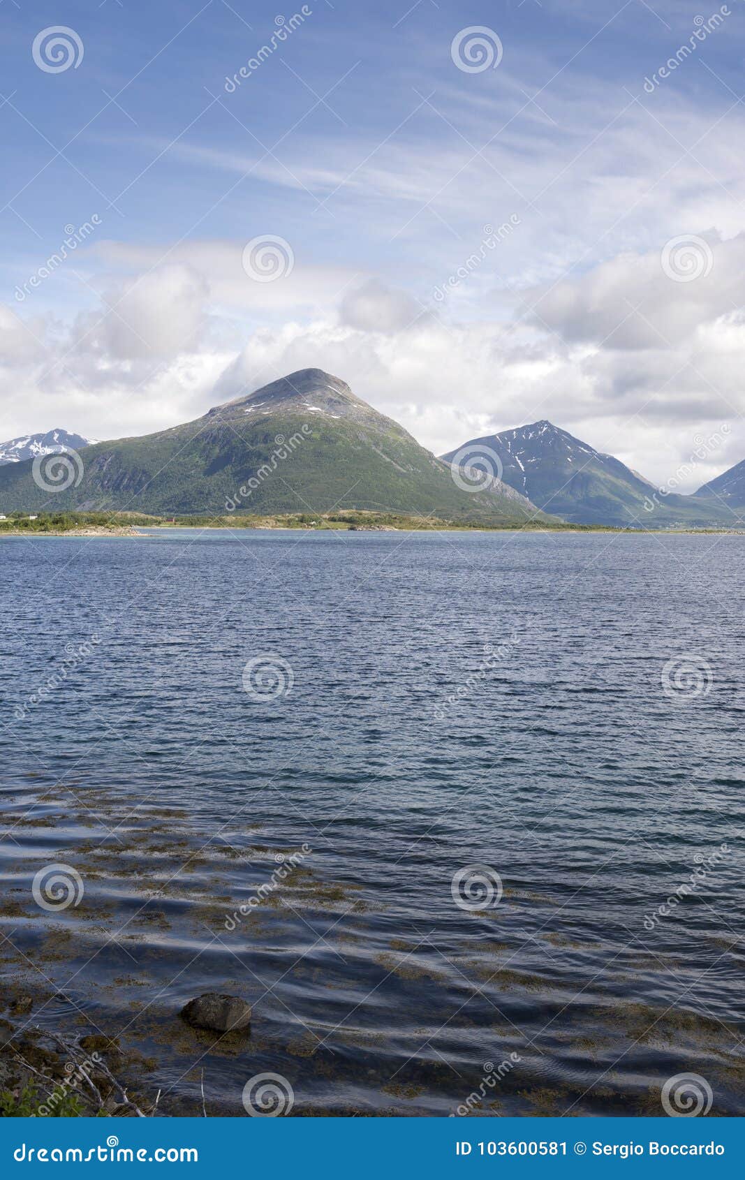 Overview in Eggun in Norway Stock Image - Image of panorama, midnight ...