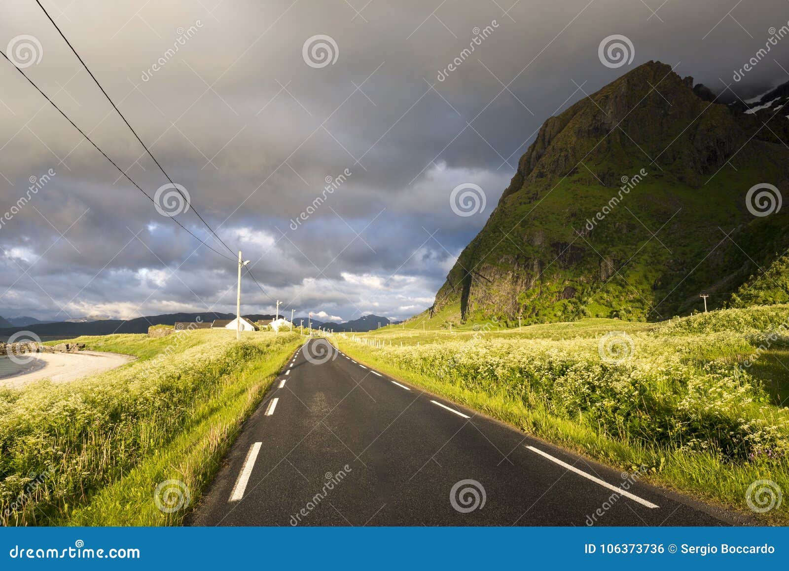 Overview in Eggun in Norway Stock Photo - Image of road, street: 106373736