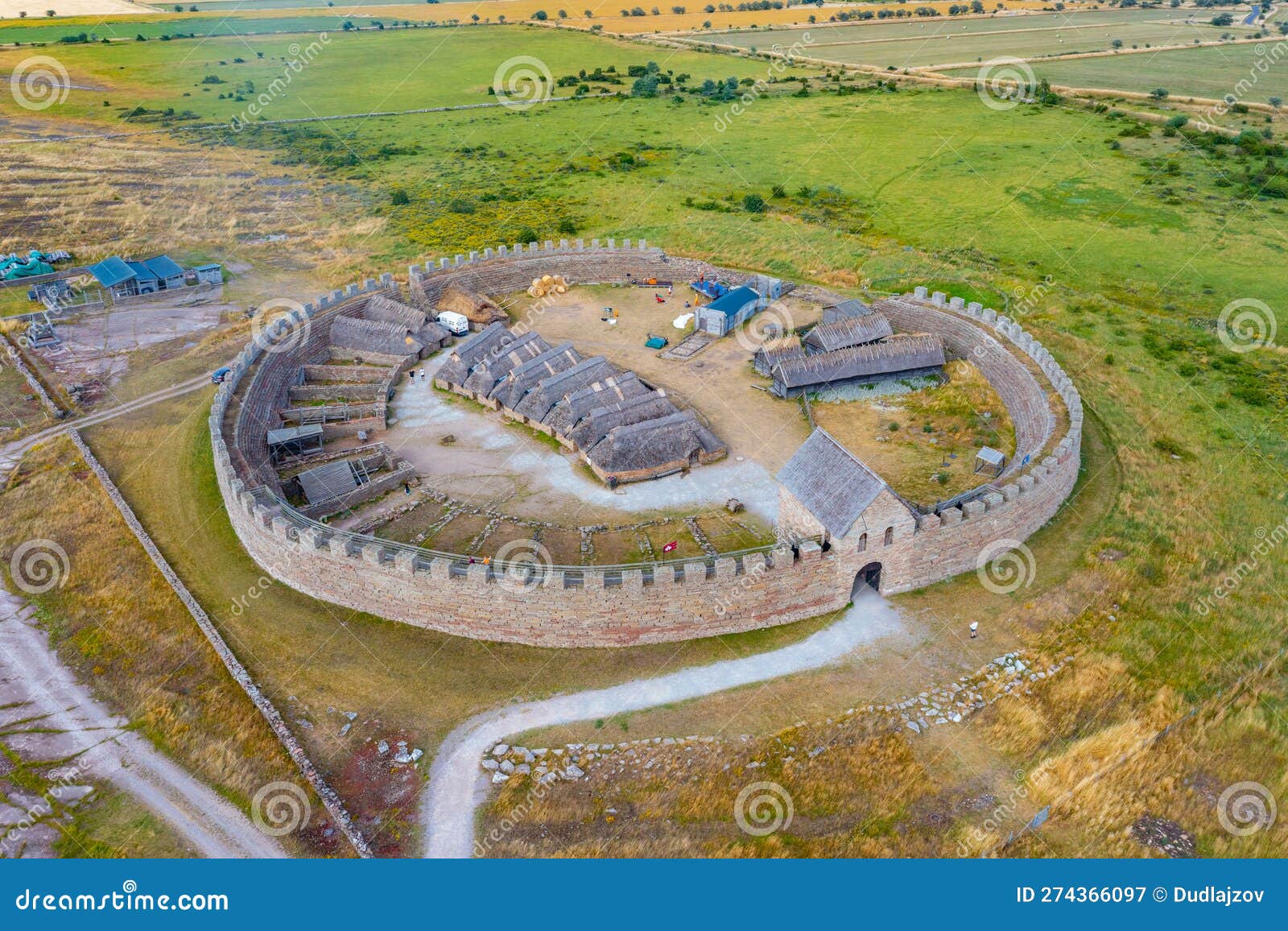 Panorama of Eketorp Ring Fortress in Sweden Editorial Photography ...