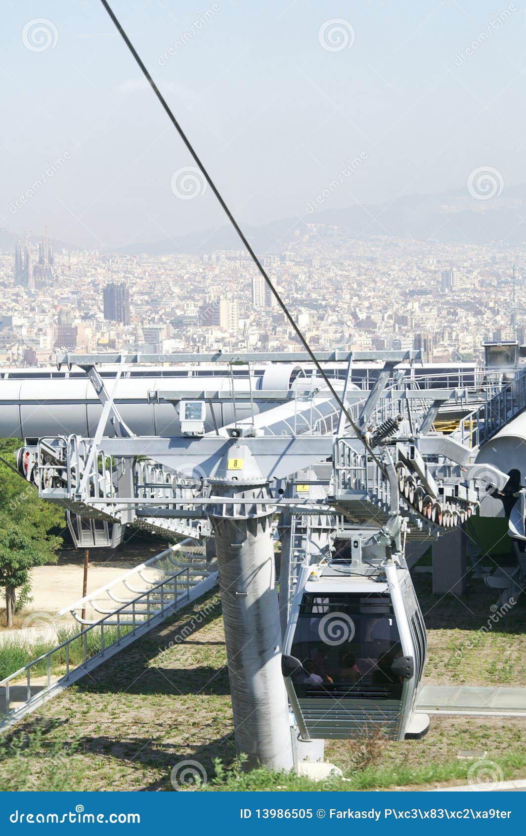 Panorama elevator stock image. Image of barcelona, town - 13986505