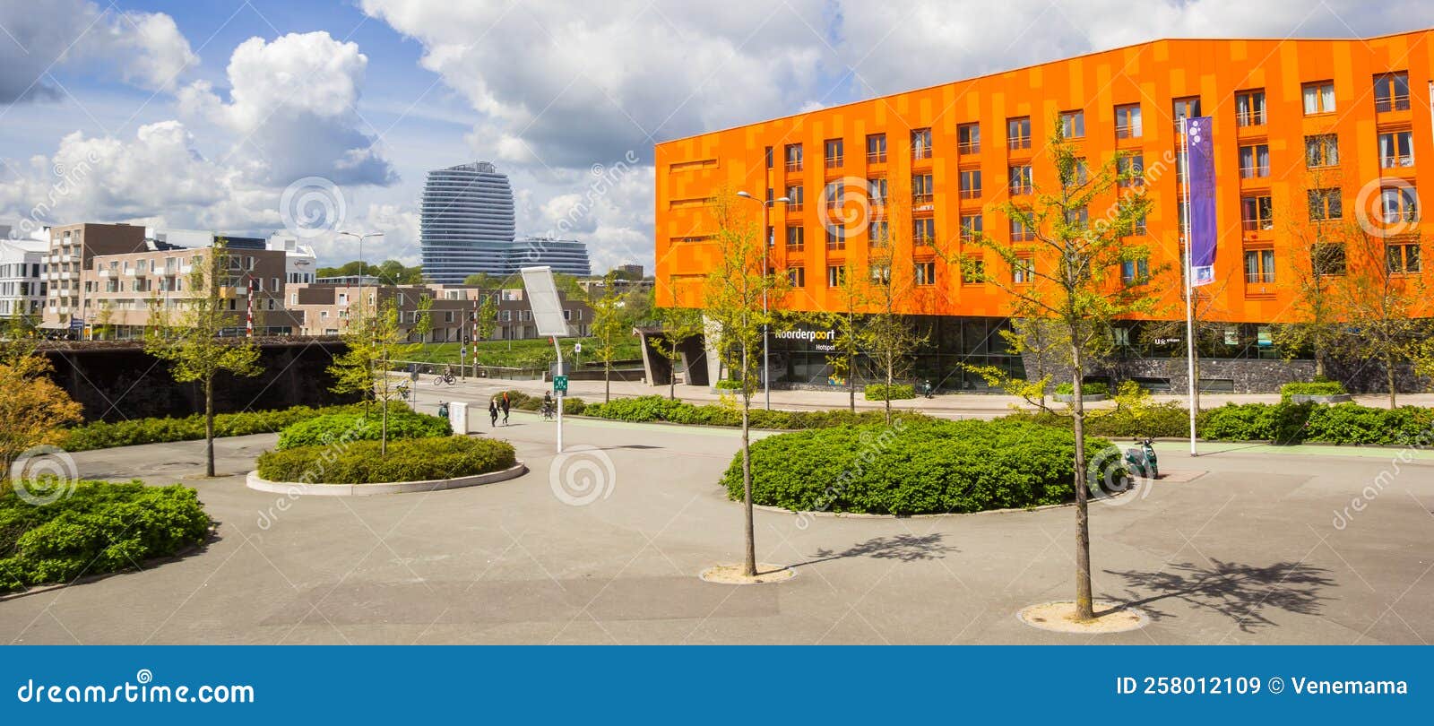 Panorama of the Euroborg Square with Modern Architecture in Groningen ...