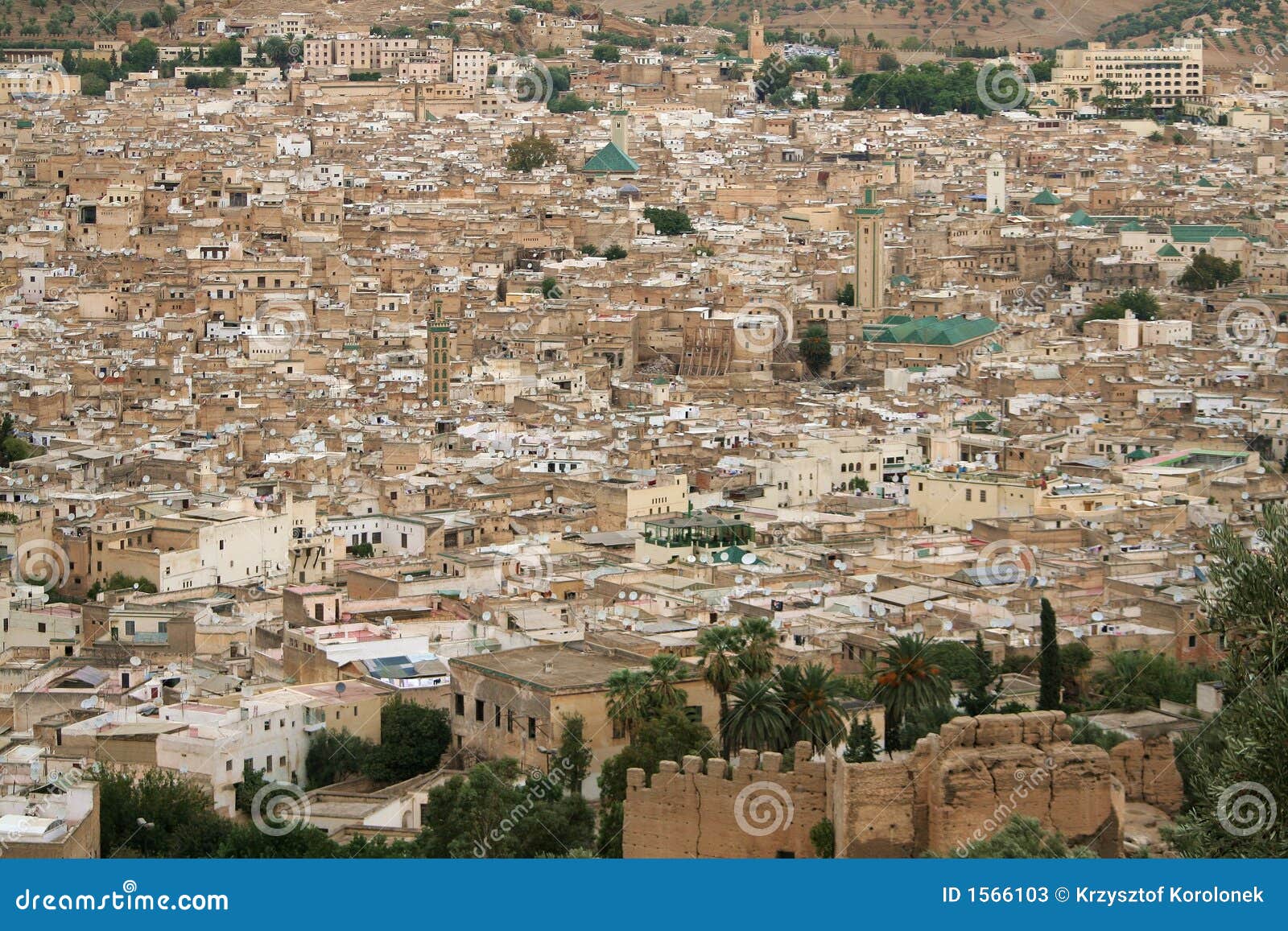 Panorama of Fes #2 stock image. Image of arab, landscape - 1566103