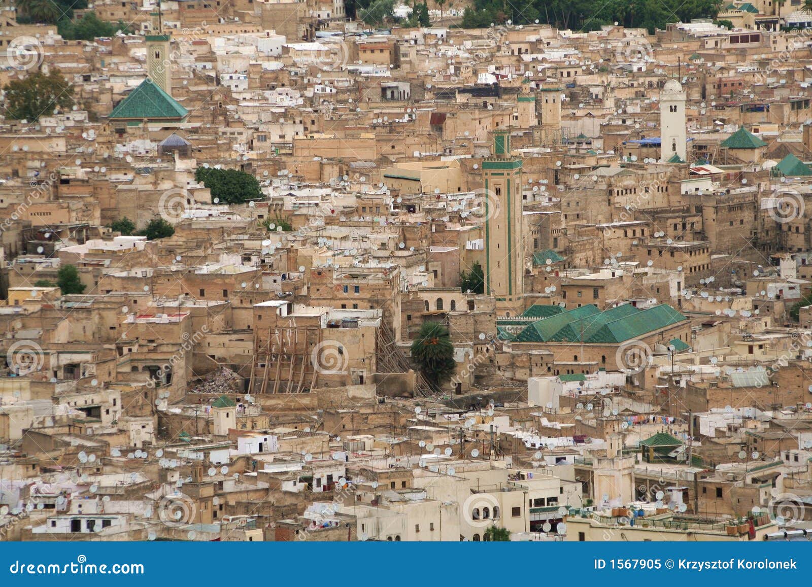 Panorama of Fes #3 stock image. Image of city, panorama - 1567905