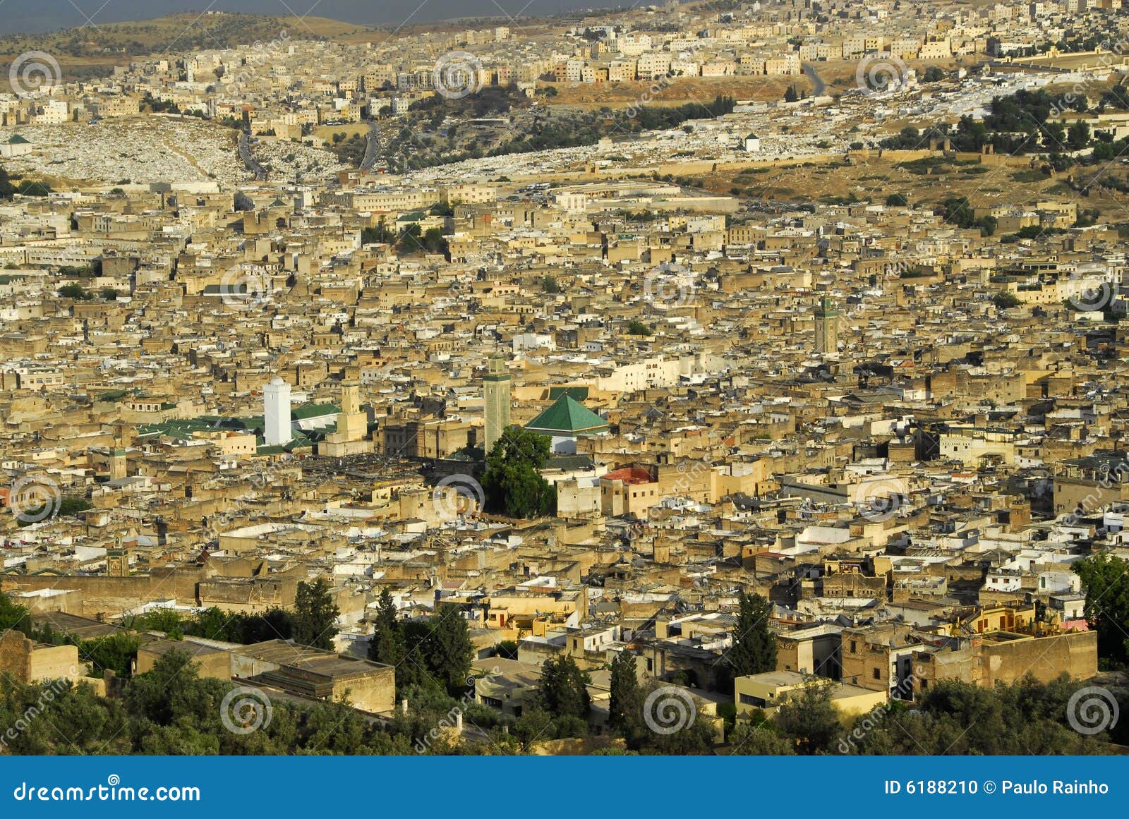 Panorama of FES, Morocco stock photo. Image of beautiful - 6188210