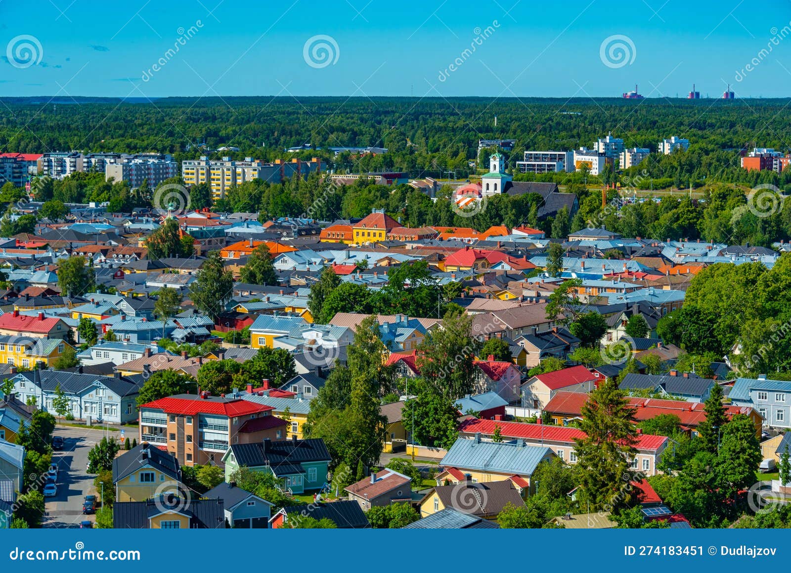 Panorama of Finnish Town Rauma Stock Image - Image of panorama ...