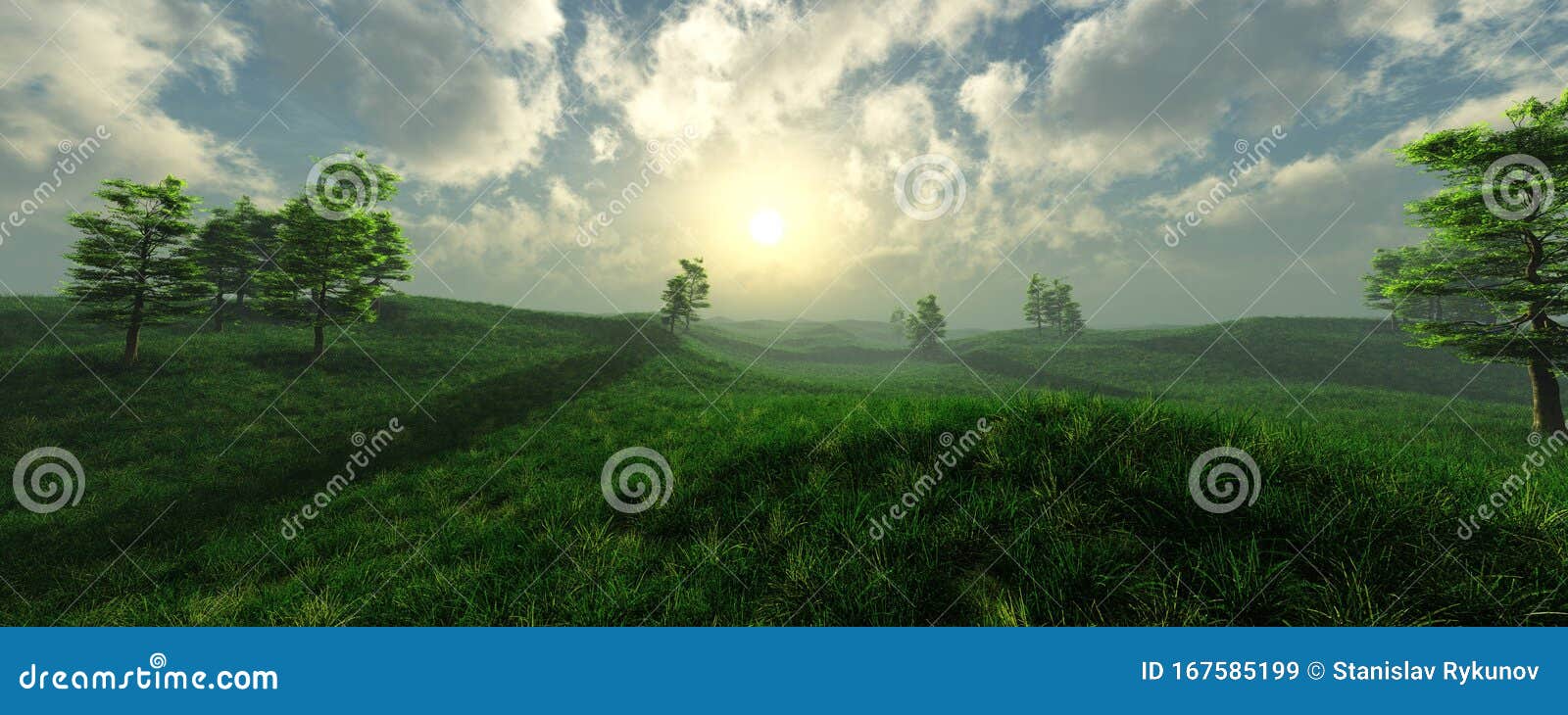 Panorama Of A Flower Meadow, HDRI, Environment Map Royalty-Free Stock ...