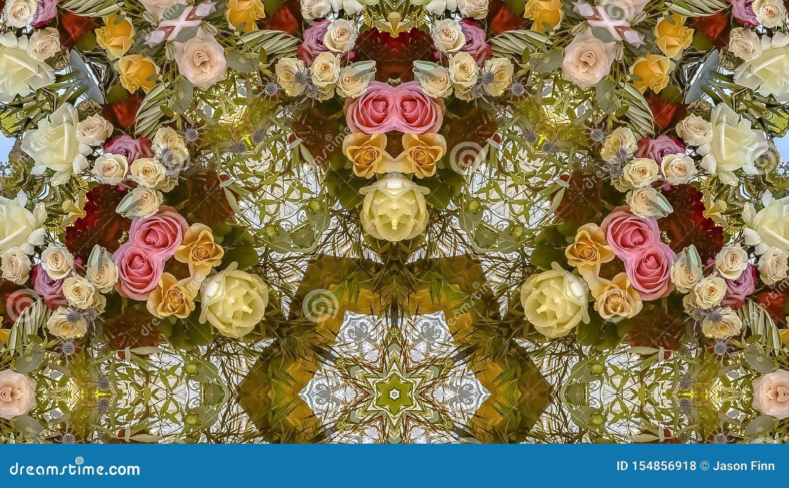 Panorama Flowers in an Angular Reflective Design from a Wedding with ...