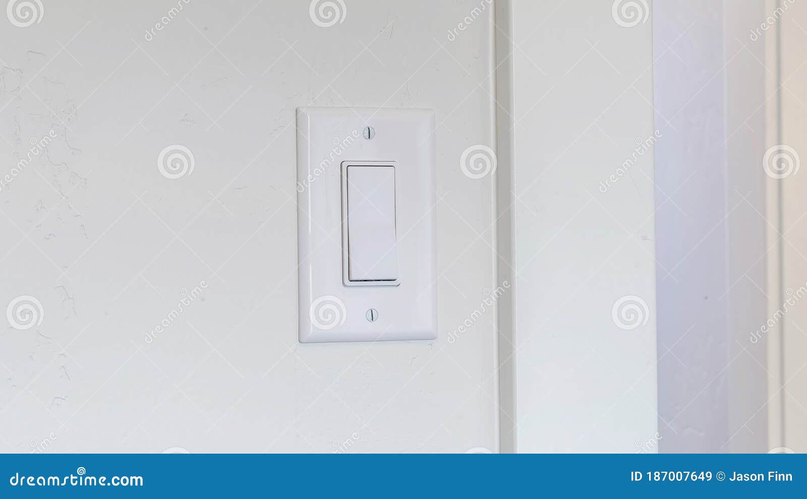 Panorama Frame Indoor Electrical Light Switch of Home Mounted on White ...