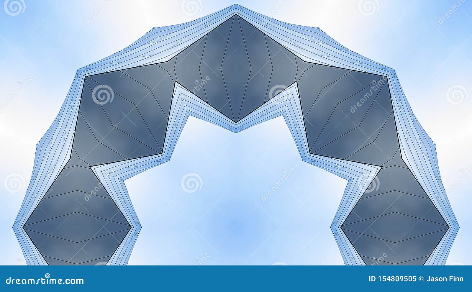 Panorama Frame Metallic Angular Ring Made from Concert Hall Stock ...