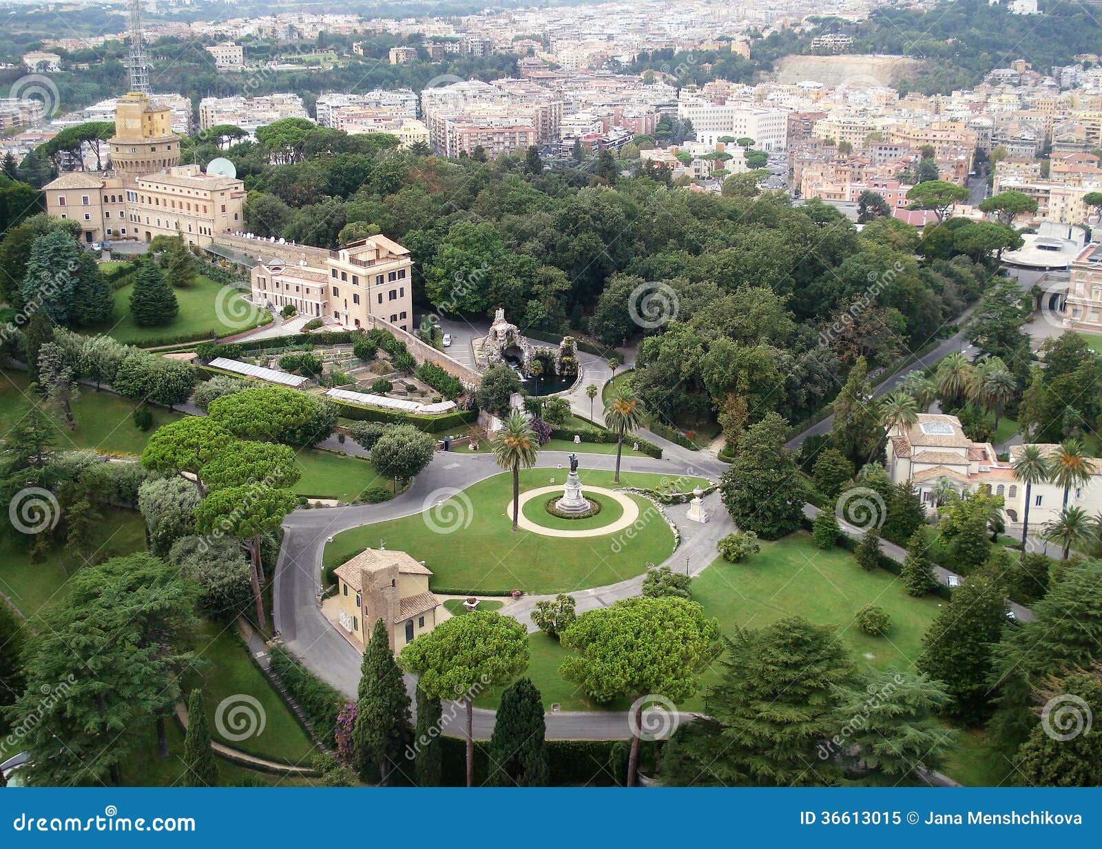 Panorama of Gardens of Vatican Stock Image - Image of landscape, europe ...
