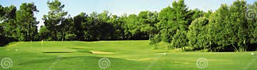 Panorama of golf field stock photo. Image of horizon, natural - 2828752
