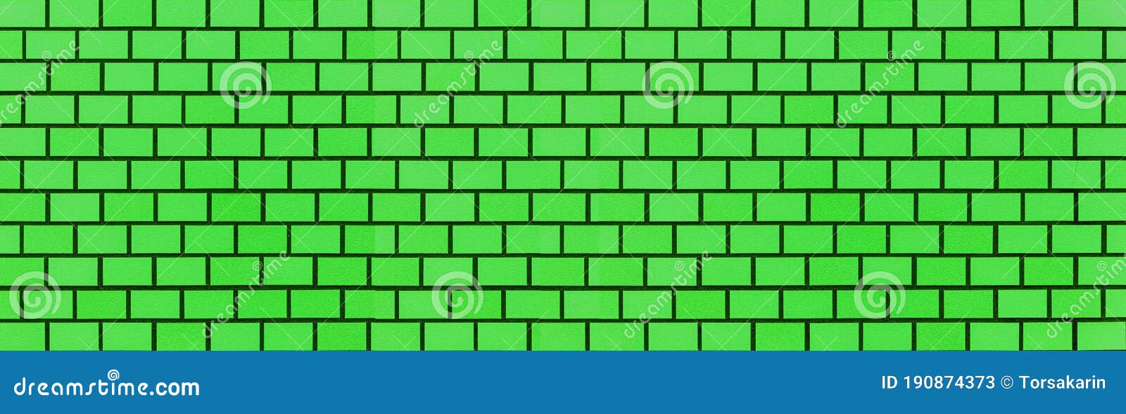 Green Brick Wall Texture and Seamless Background Stock Illustration ...