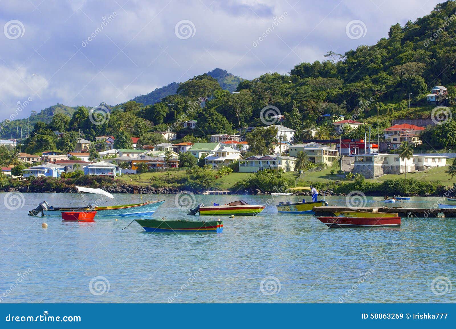 Panorama of Grenada, Caribbean Editorial Stock Image - Image of clear ...