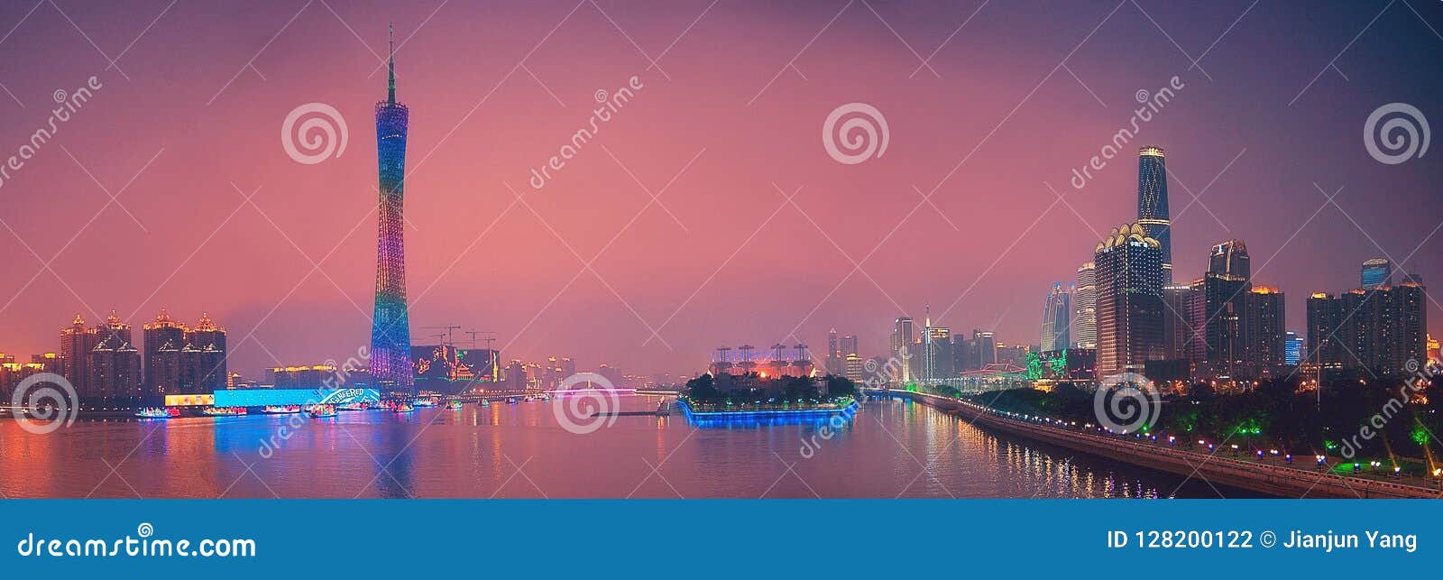 Panorama of Guangzhou Canton China Editorial Photography - Image of ...