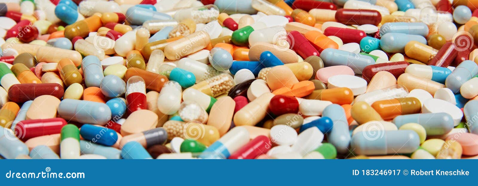 Panorama Header Background with Medication Stock Image - Image of ...