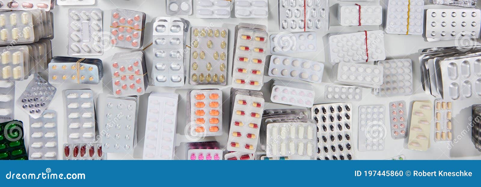 Panorama Header with Medication and Pills Stock Photo - Image of health ...