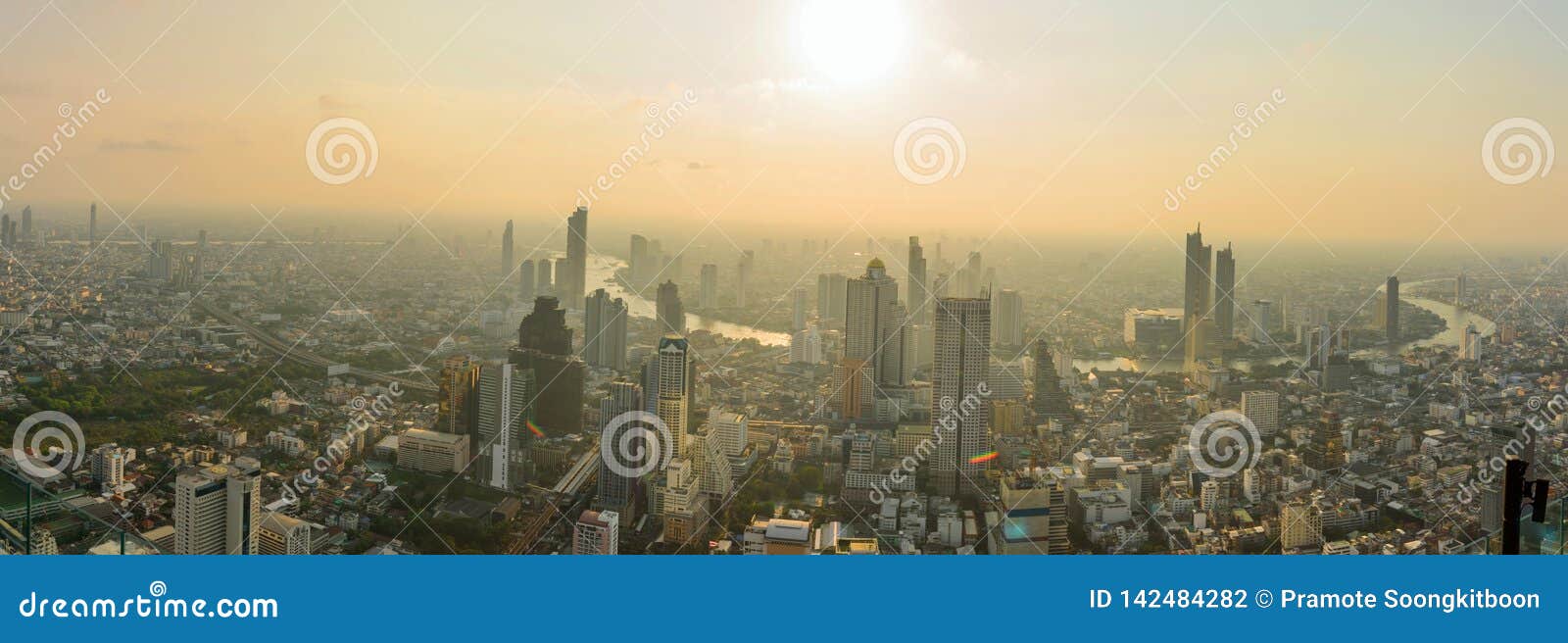 Panorama High View of High Building in the City Stock Photo - Image of ...