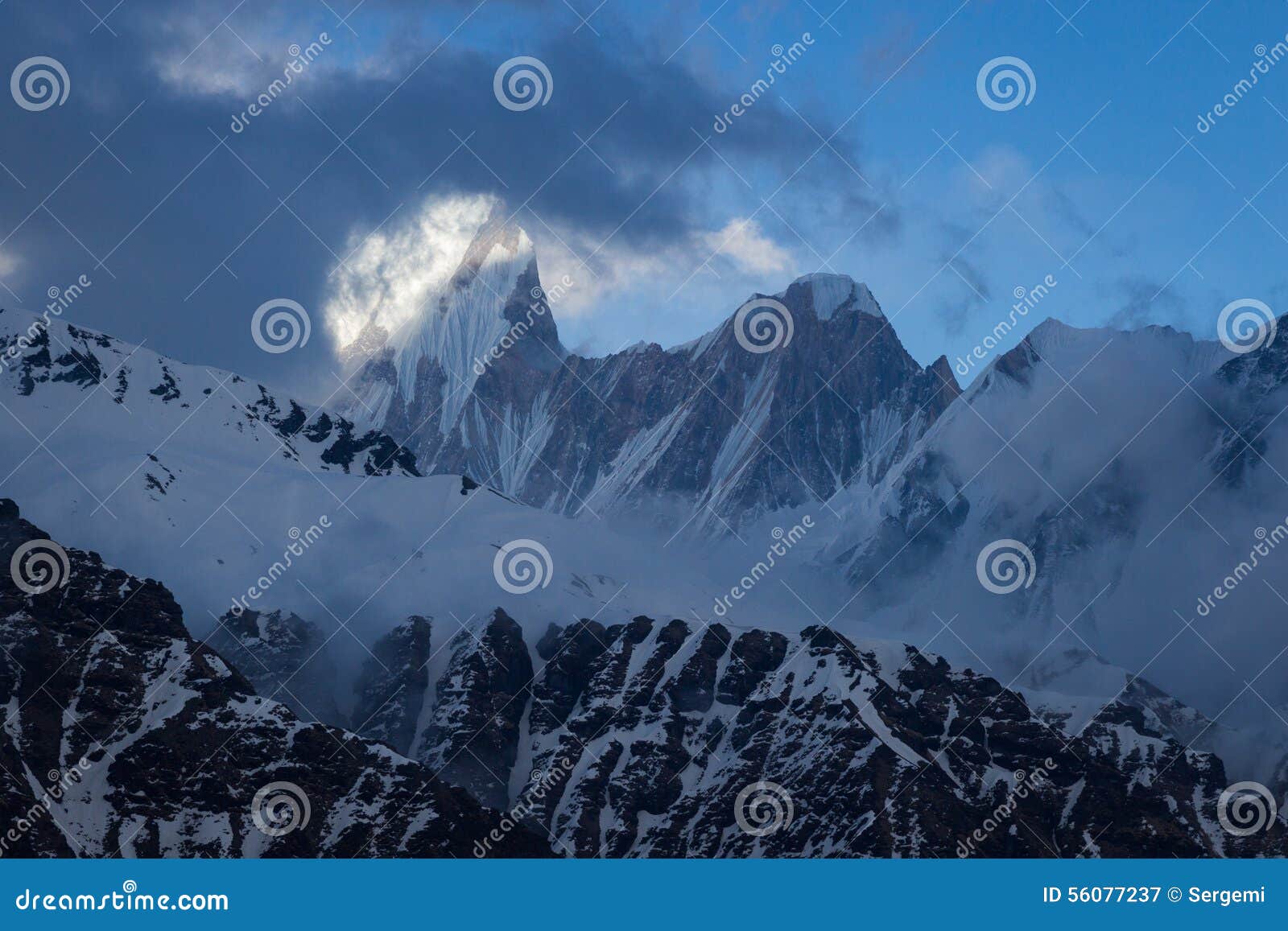 Panorama of the Himalayas in Nepal Spring Stock Image - Image of beauty ...