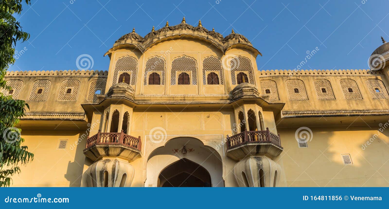 Panorama of Historic Architecture in Downtown Jaipur Stock Photo ...