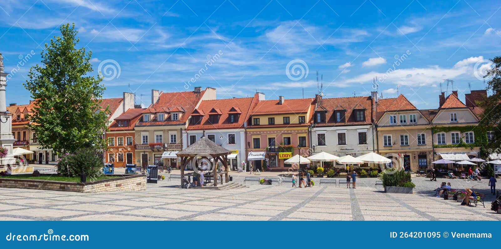Panorama of the Historic Central Market Square in Sandomierz Editorial ...