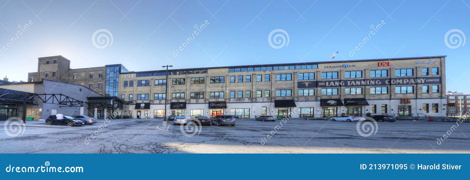 Panorama of the Historic Lang Tannery Building in Kitchener, Ontario ...