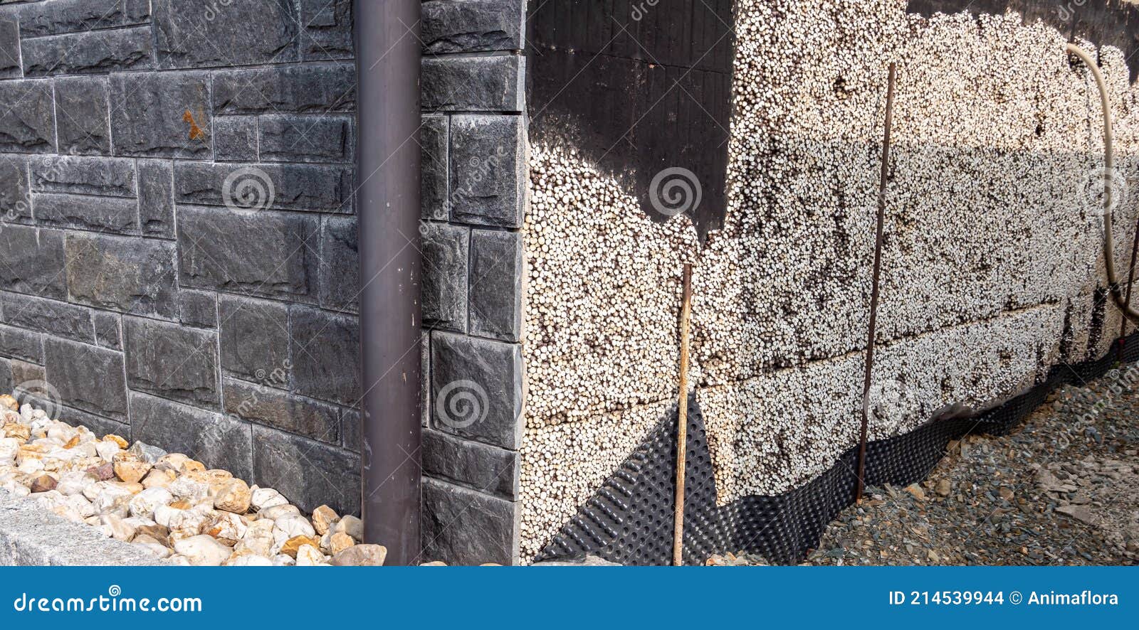 Panorama House Base is Insulated with Styrofoam Stock Photo - Image of ...