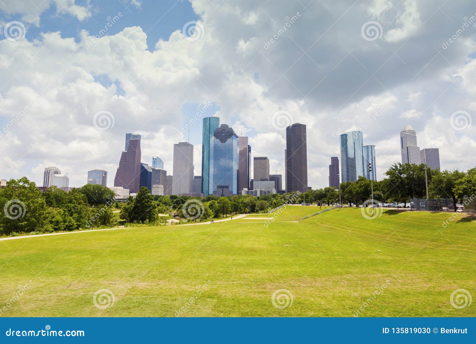 Panorama of Houston stock photo. Image of sunny, town - 135819030