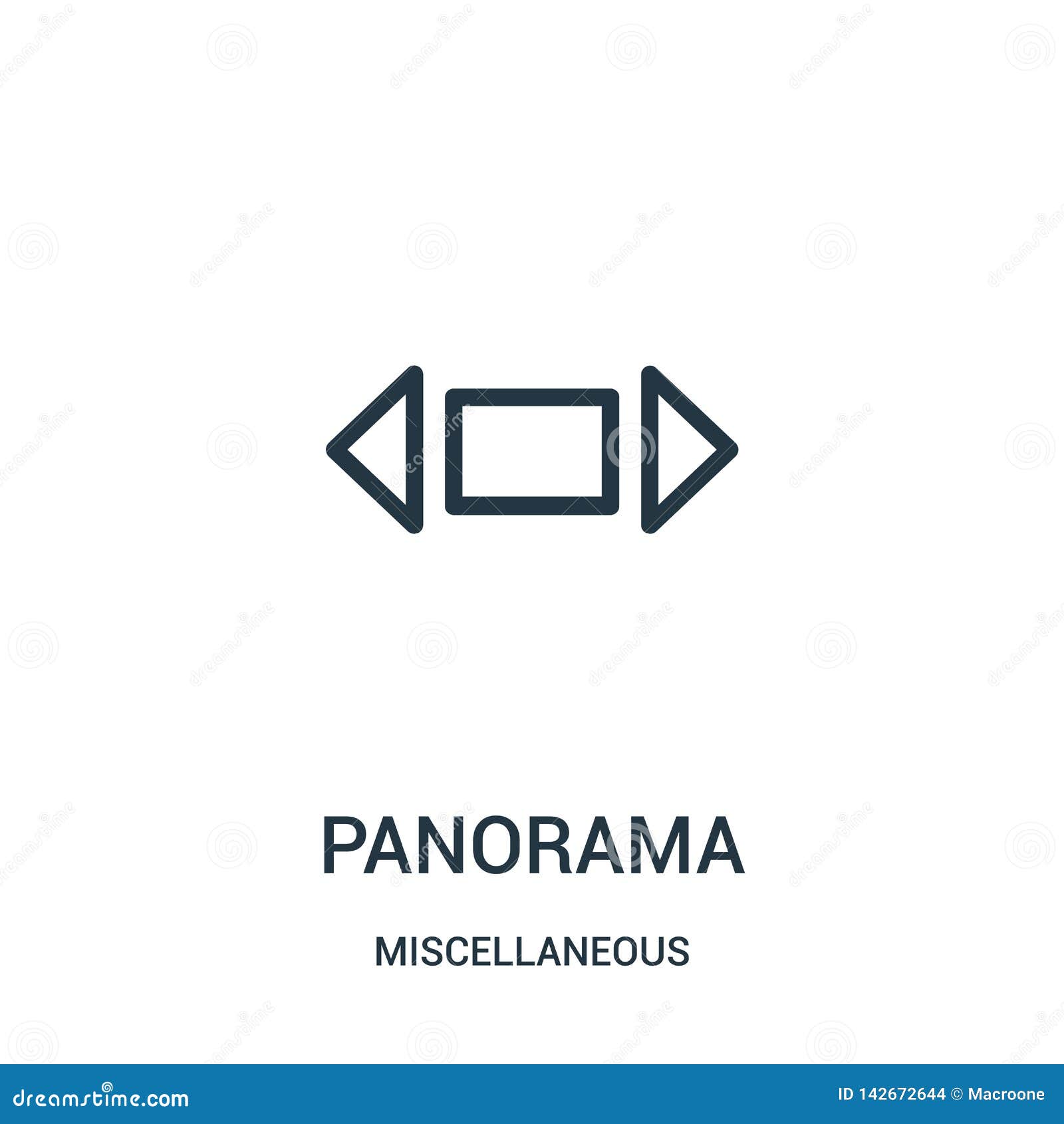 Panorama Icon Vector from Miscellaneous Collection. Thin Line Panorama ...
