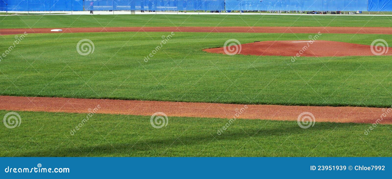 Panorama of the infield stock image. Image of turf, diamond - 23951939