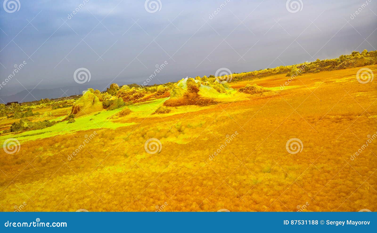 Panorama Inside Dallol Volcanic Crater in Danakil Depression, Afar ...