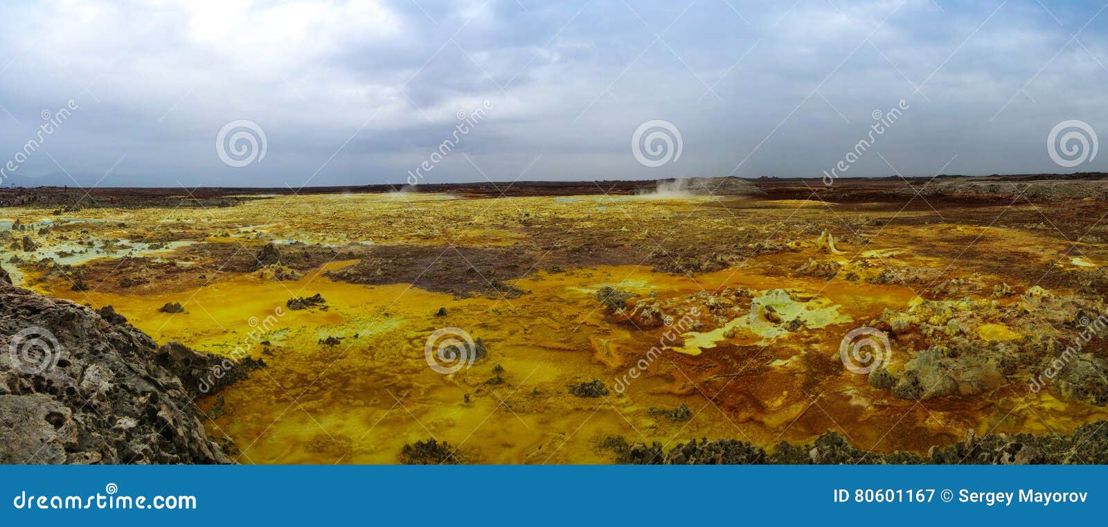 Panorama Inside Dallol Volcanic Crater in Danakil Depression Ethiopia ...