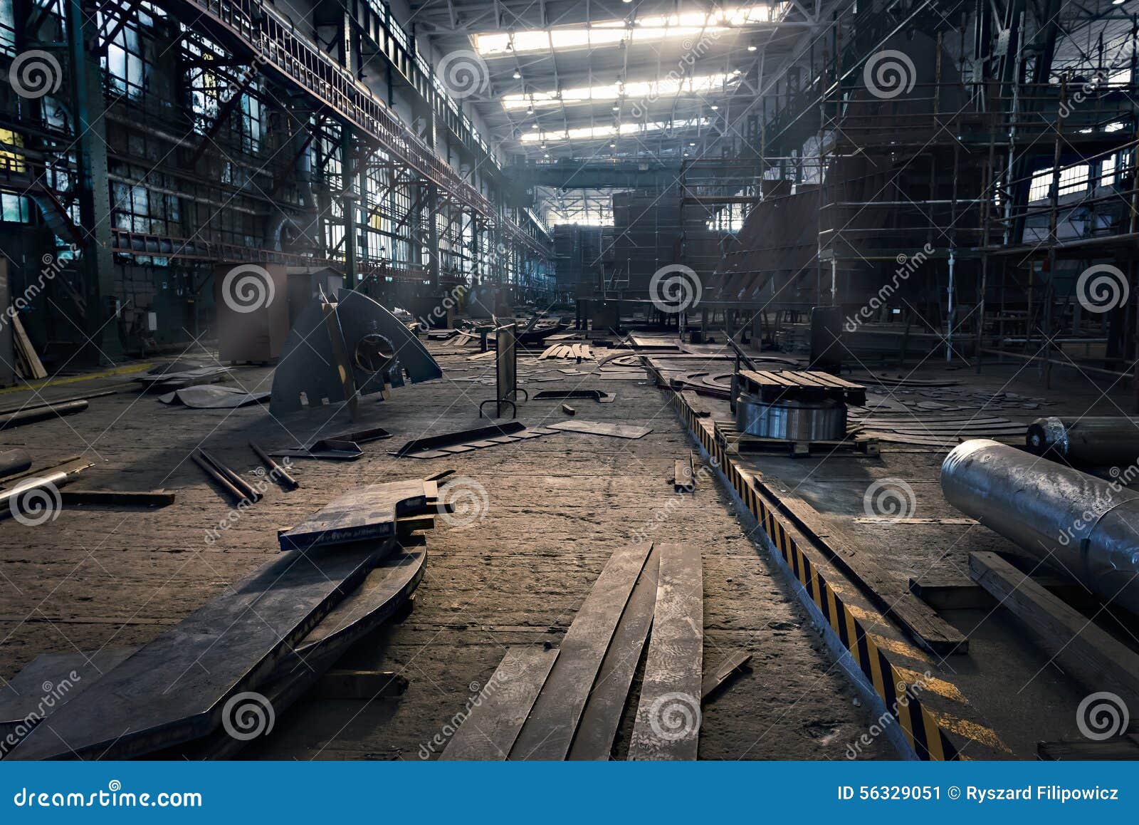 Panorama of Iron Workshop in Shipyard. Stock Image - Image of place ...