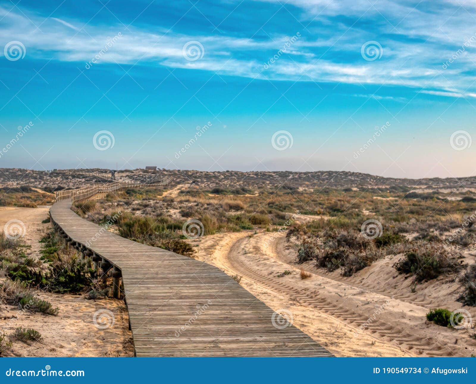 Panorama of the Island of Culatra. Portugal Stock Photo - Image of ...