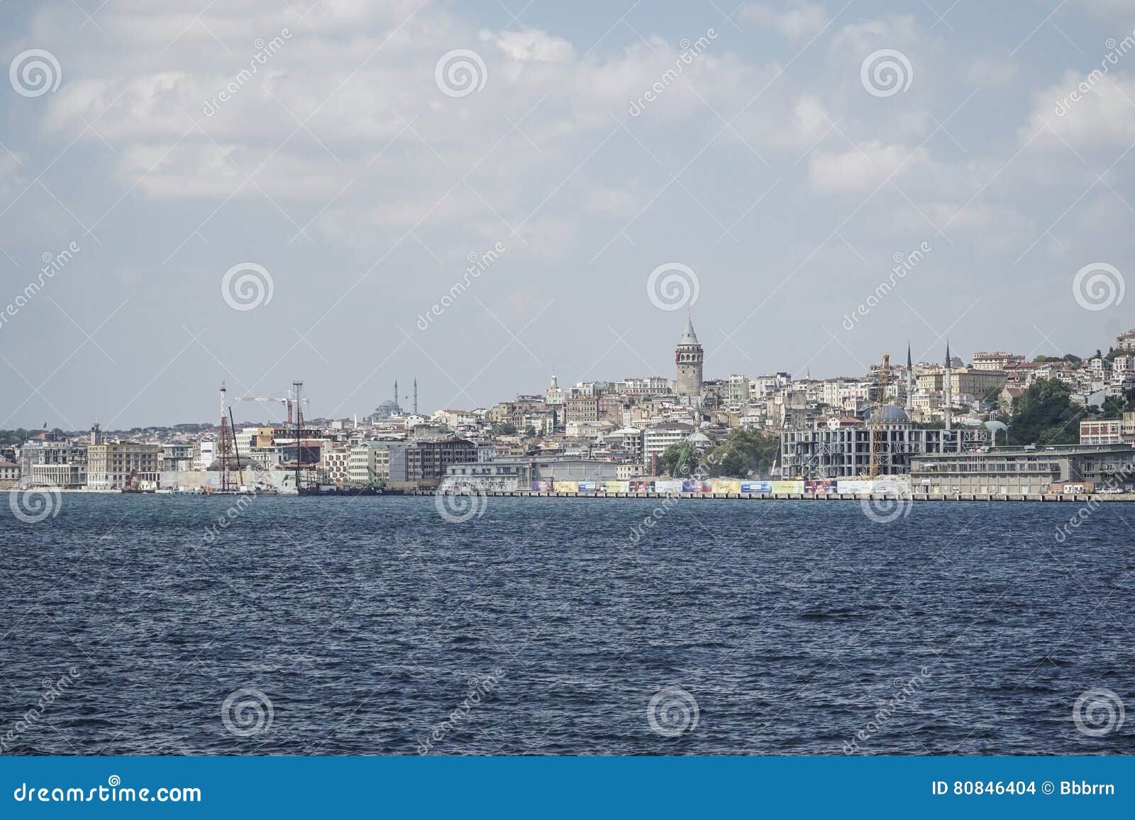 Panorama of Istanbul with Sea View in Turkey. Editorial Stock Image ...
