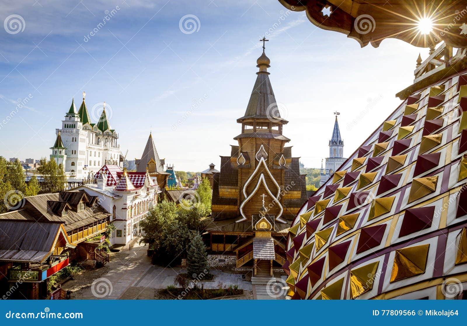 Panorama of Izmailovsky Kremlin in Moscow, Russia Stock Photo - Image ...