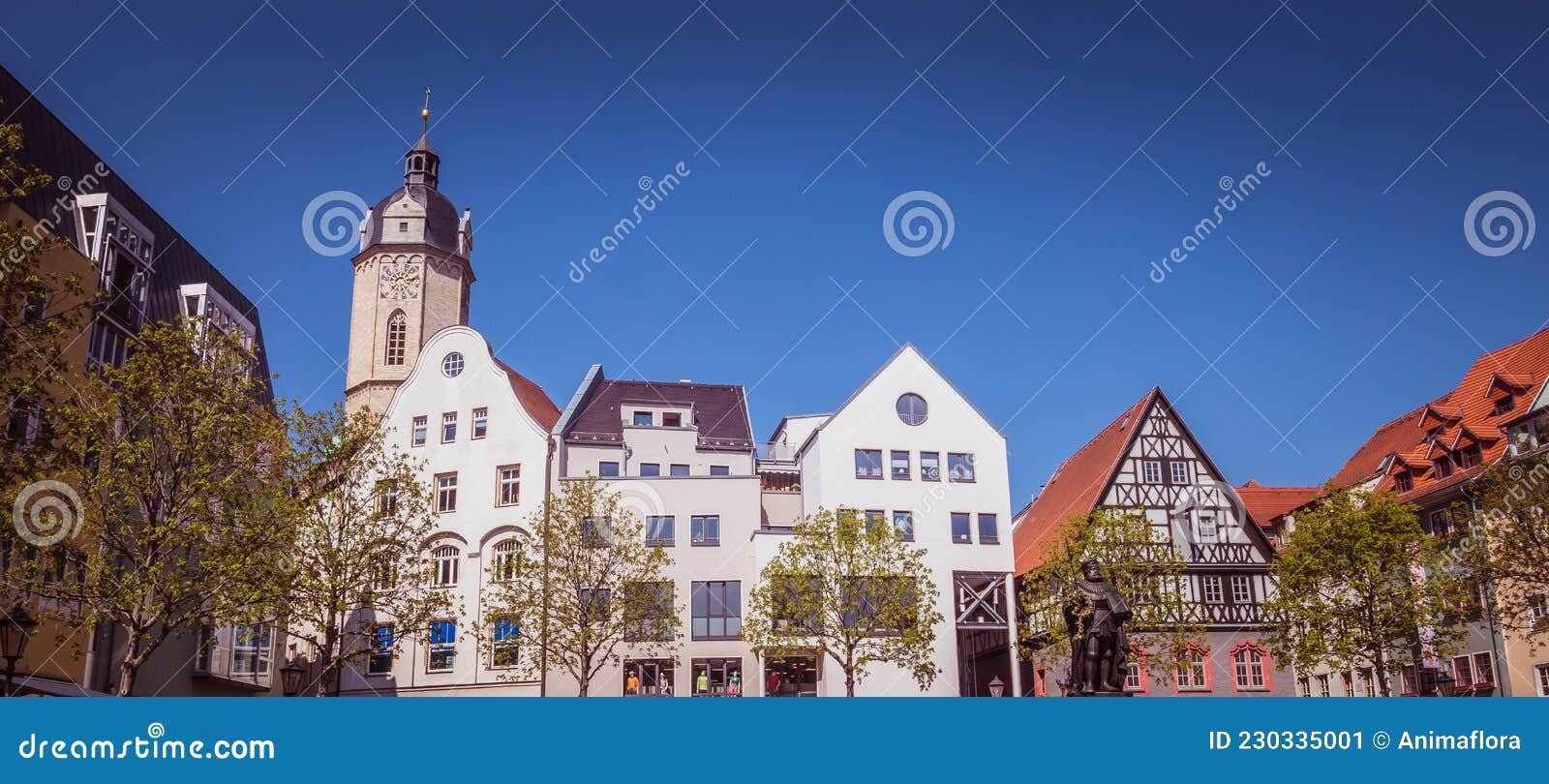 Panorama of Jena in Thuringia Stock Image - Image of market, place ...