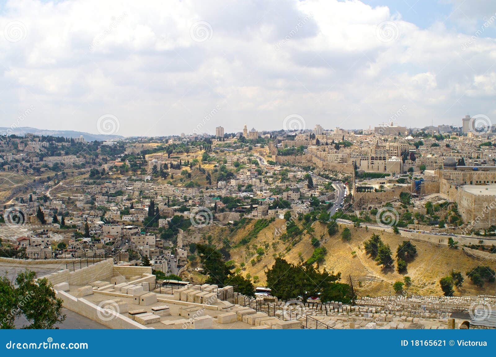 Panorama of Jerusalem 1 stock image. Image of mount, olives - 18165621